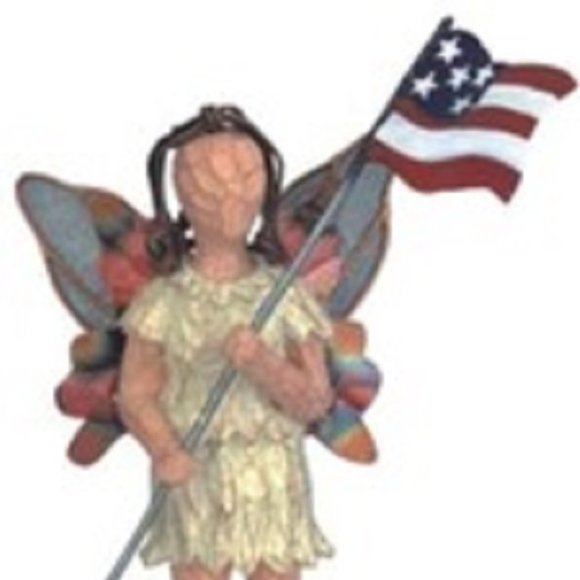 Enchanted Wings | Accents | Enchanted Wings Patriot Fairy Holding Flag ...